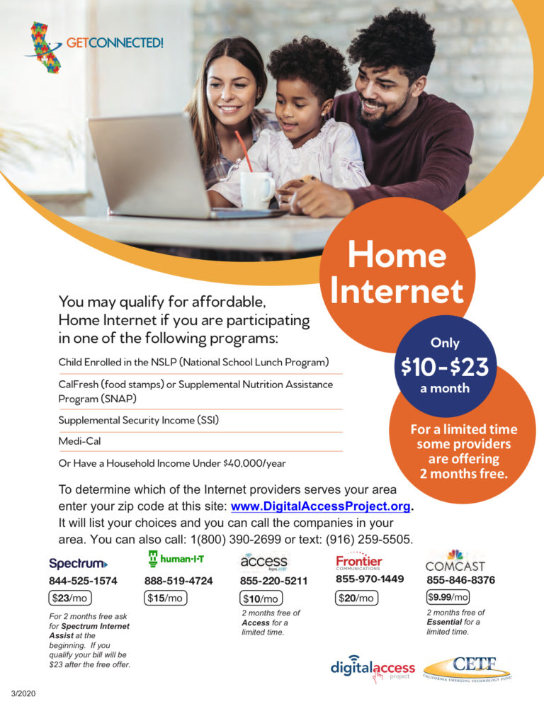 GetConnected Affordable Home Internet Flyer - Chapman University ...
