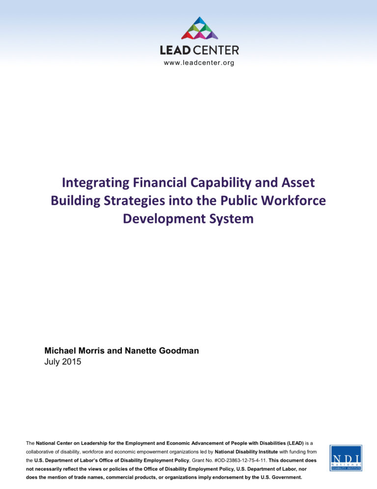 Integrating Financial Capability and Asset Building Strategies into the ...