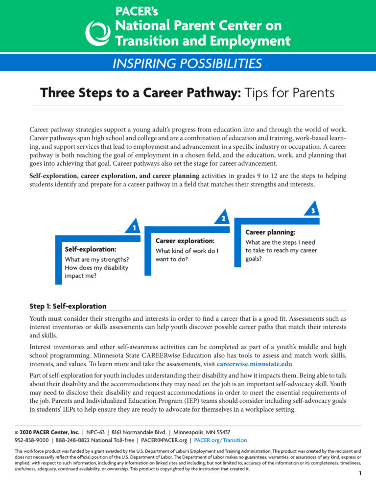 3 Steps to a Career Pathway: Tips for Parents - Chapman University ...