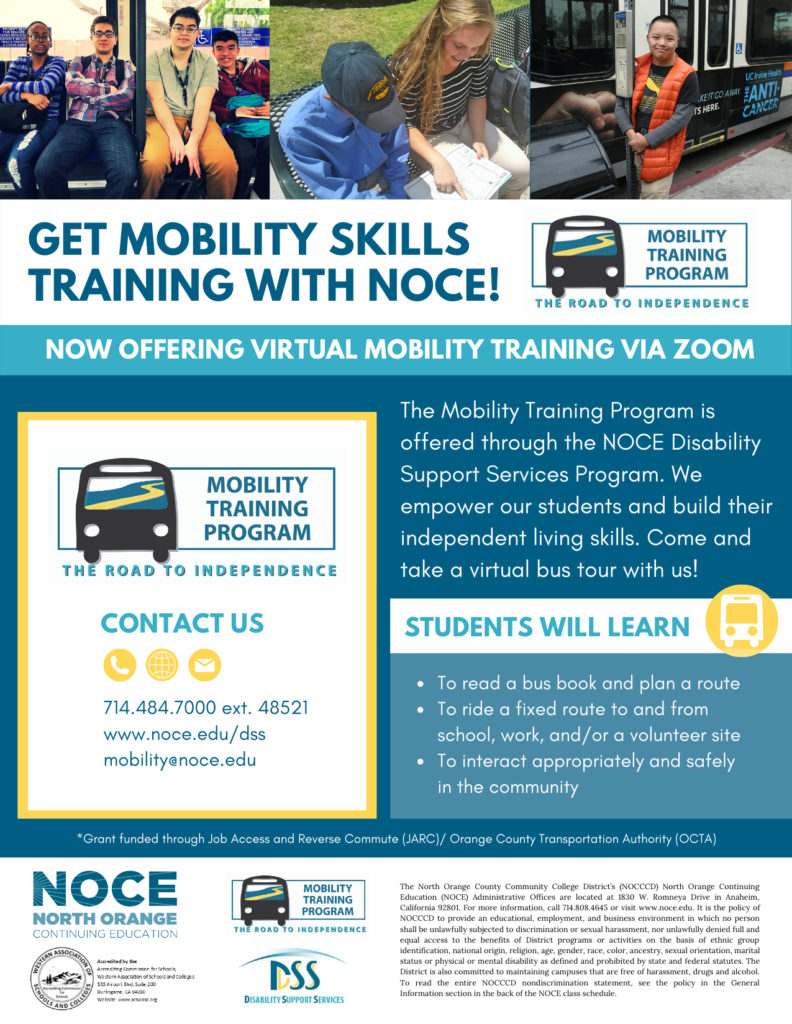 Virtual Mobility Training Flyer 2020 - Chapman University | Transition CA