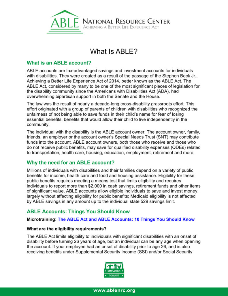 What is ABLE? - Chapman University | Transition CA