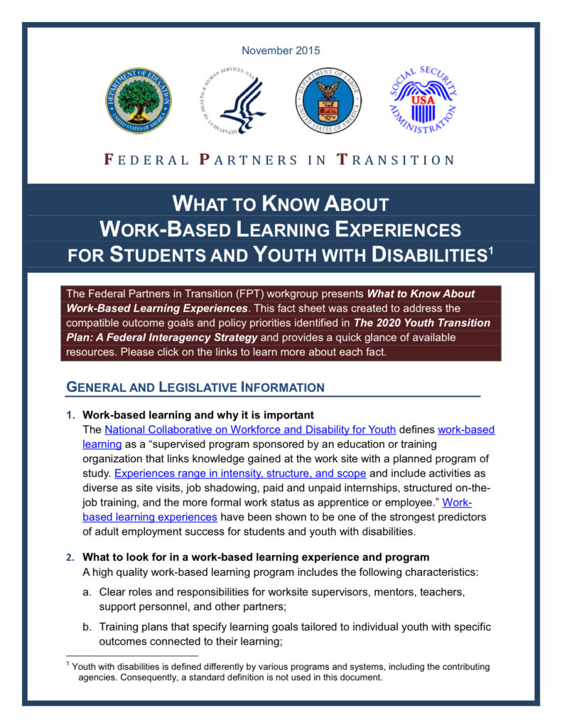 What to Know About Work-Based Learning Experiences for Students and ...