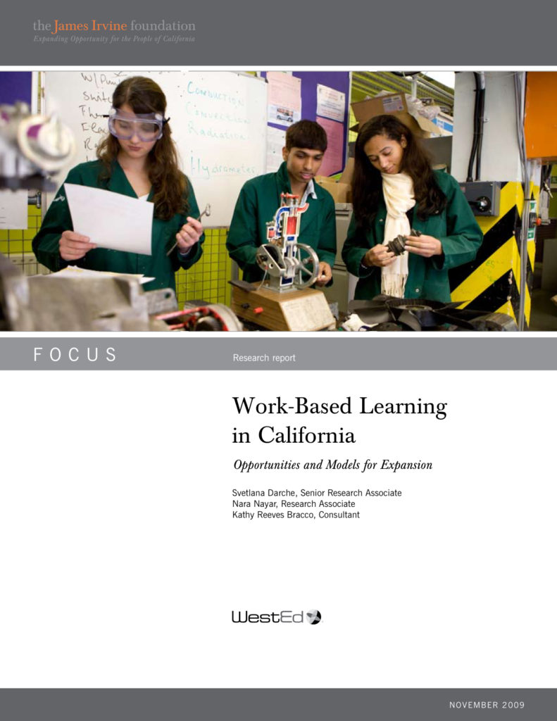 Work-Based Learning in California: Opportunities and Models for ...