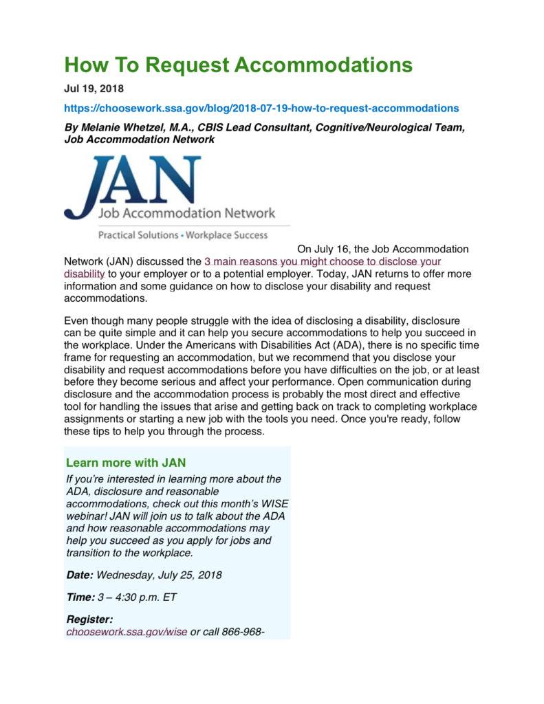 How To Request Accommodations - Chapman University | Transition CA