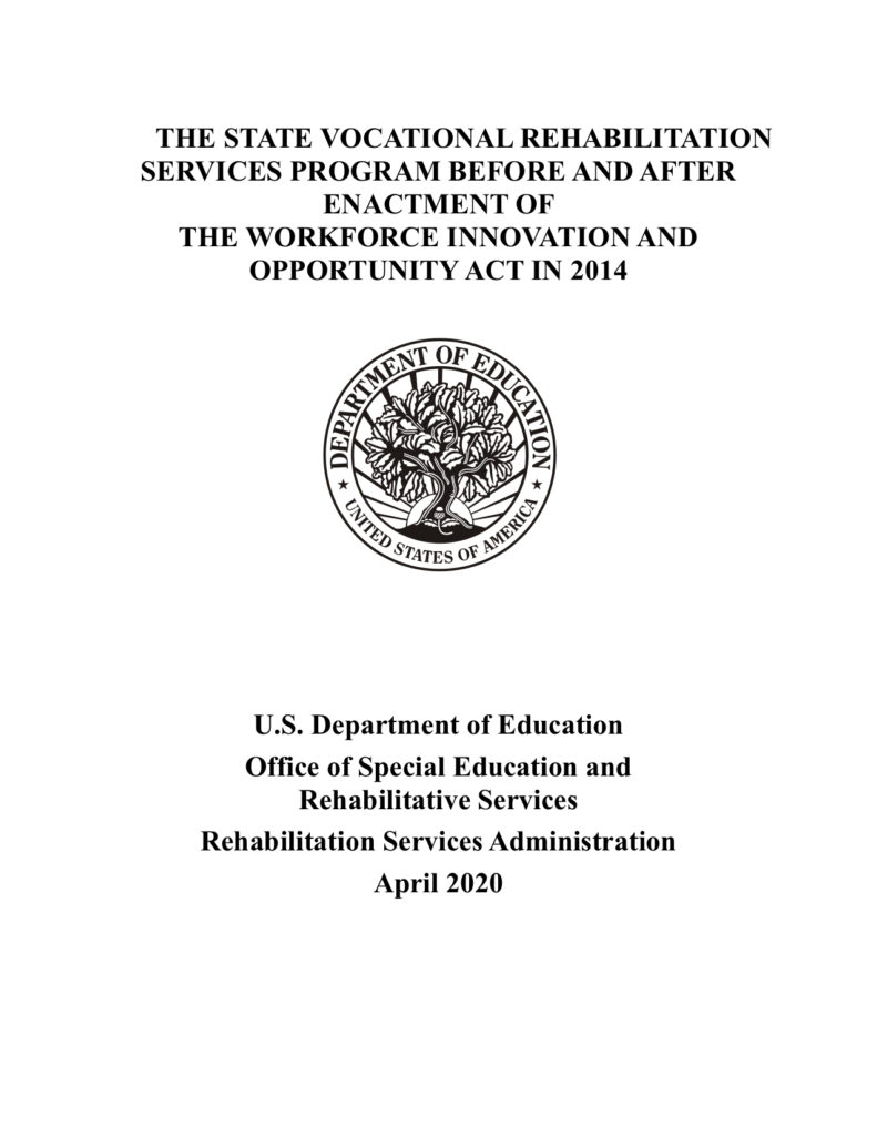 State VR Program Before and After WIOA - Chapman University | Transition CA