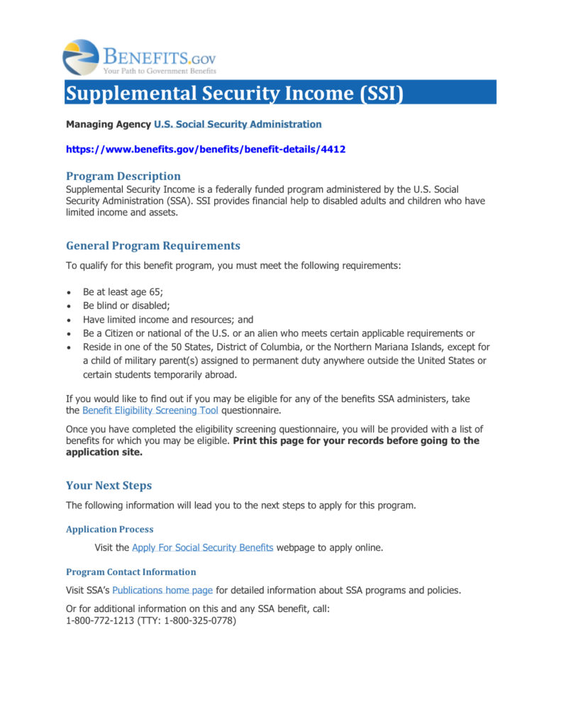 Supplemental Security Income Fact Sheet 2018 - Chapman University ...