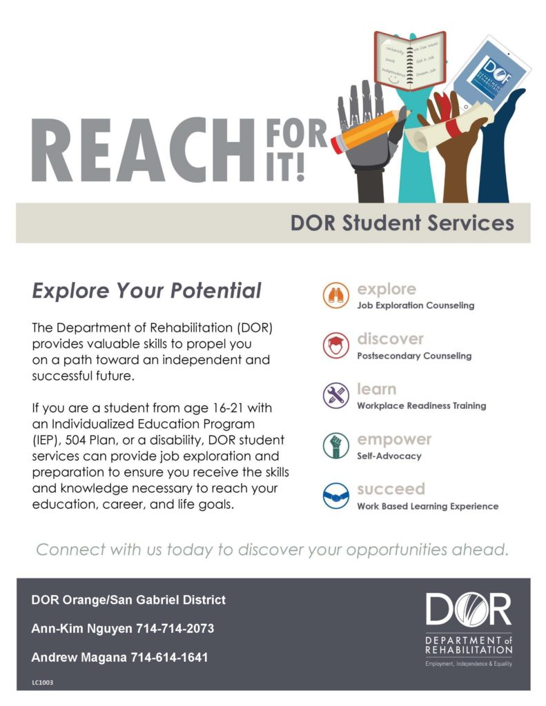 Department of Rehabilitation Student Resources Flyer - Chapman ...
