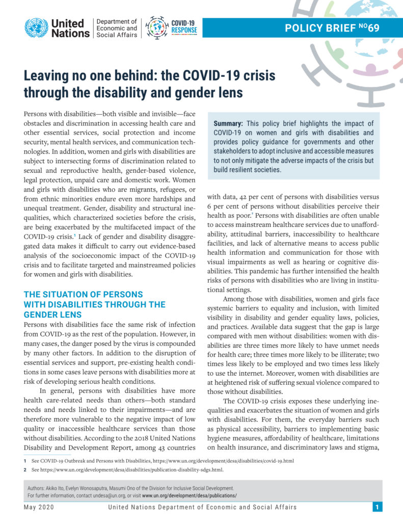 Disability Covid Gender Article 2021 - Chapman University | Transition CA