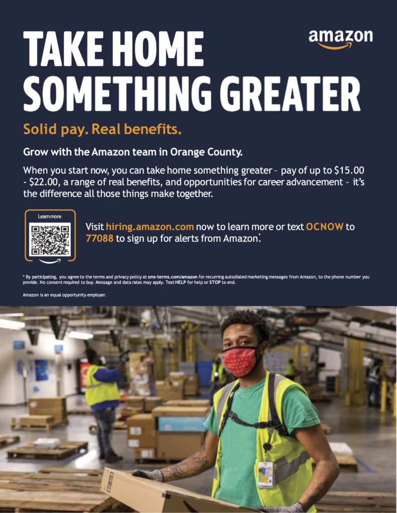 Amazon Orange County Jobs Flyer - Chapman University | Transition CA