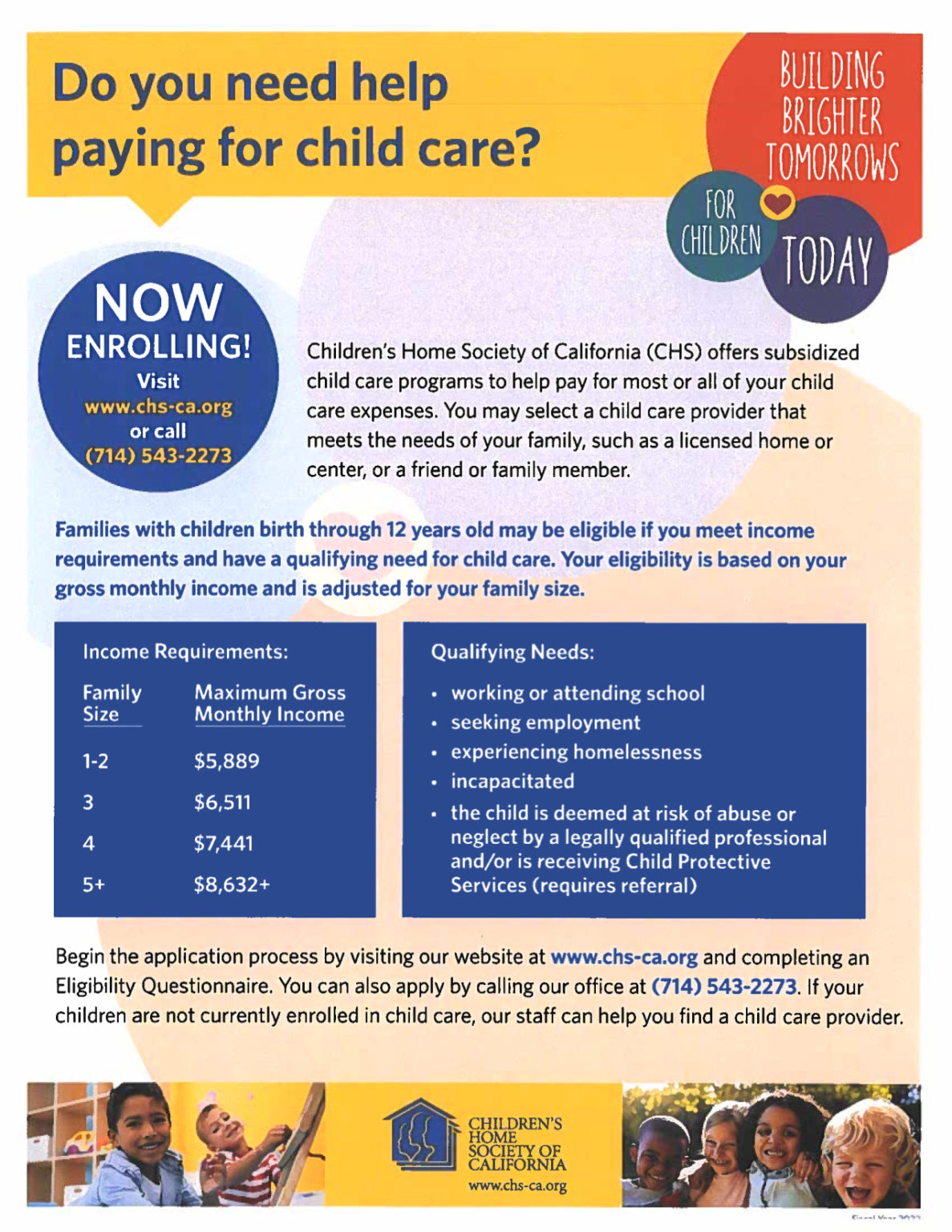 Do you need help paying for childcare? - Chapman University | Transition CA