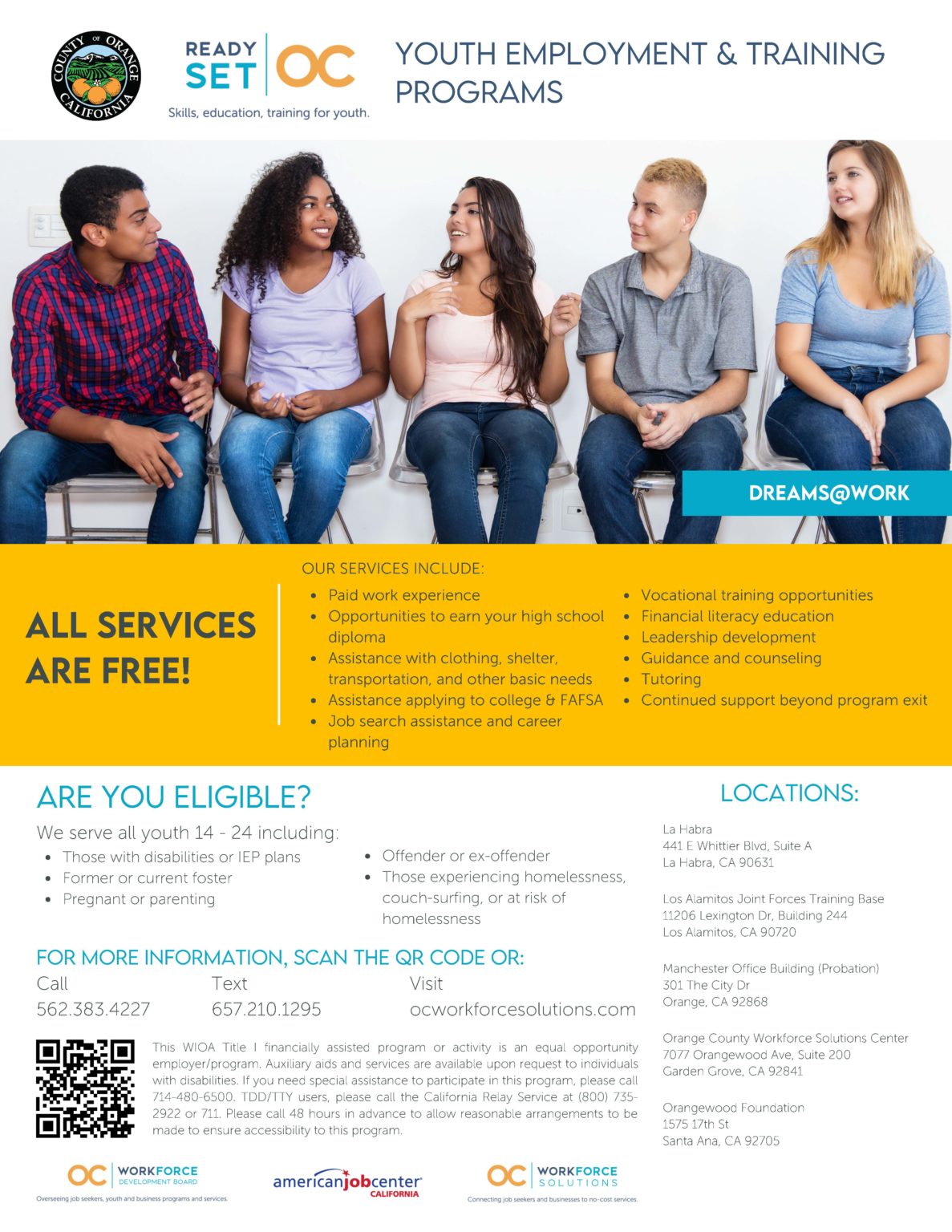 Ready S.E.T. OC Youth Employment & Training Programs - Chapman ...