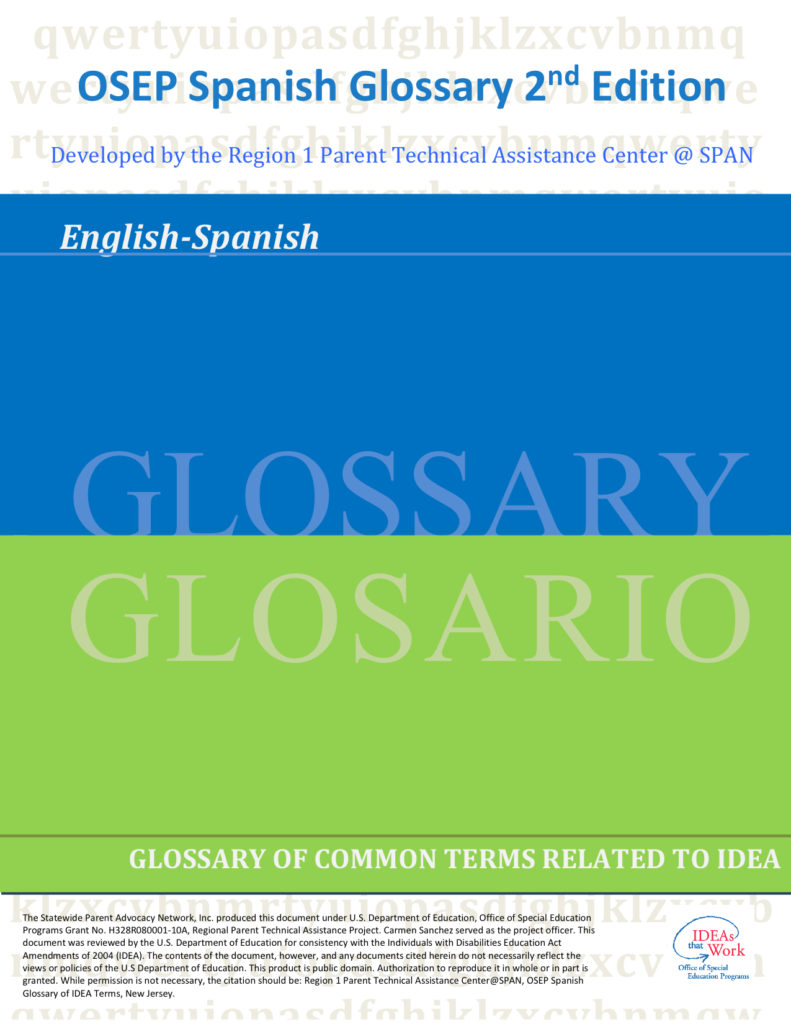 English & Spanish Glossary - Chapman University | Transition CA