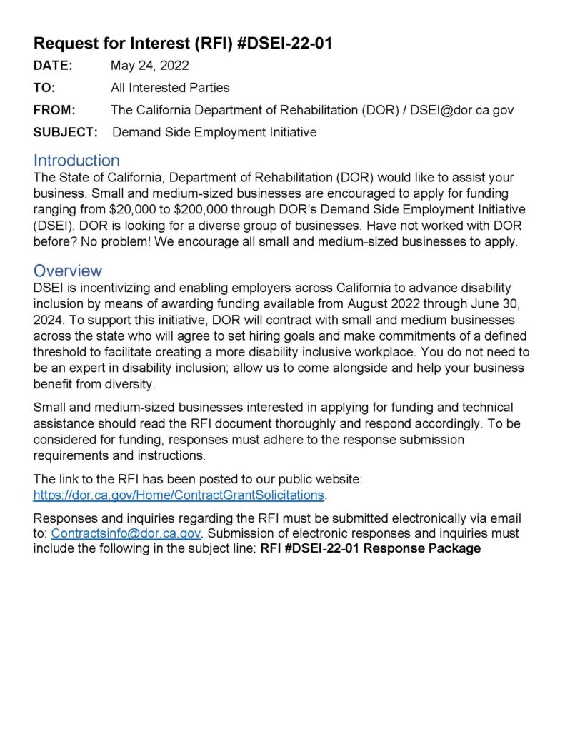 DSEI RFI with Coversheet - English Version - Chapman University ...