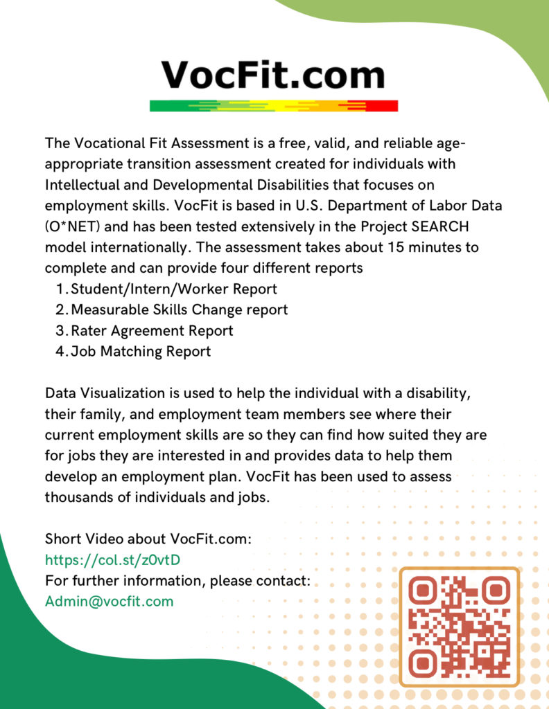 VocFit Flyer with QR Code - Chapman University | Transition CA