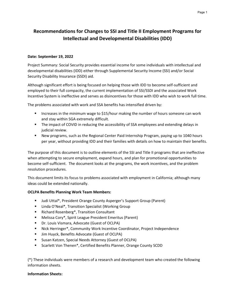 Benefits Informational Sheet Summary - Chapman University | Transition CA