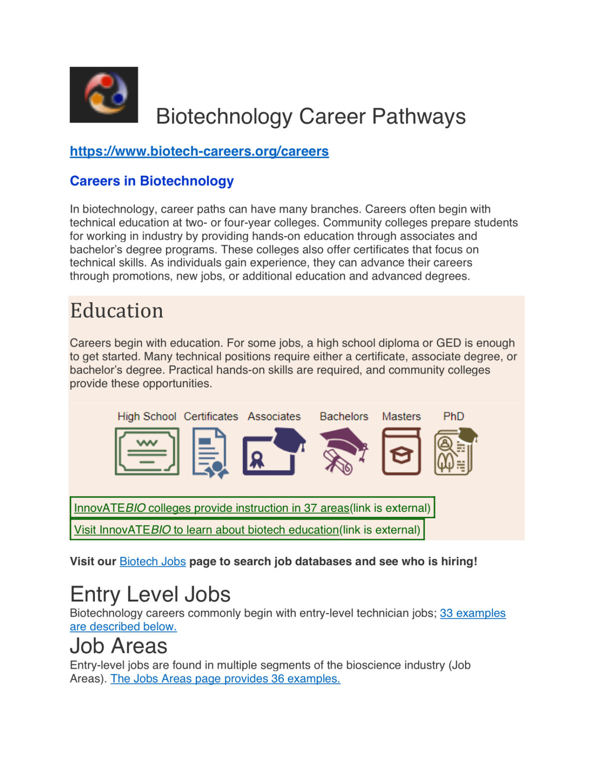 Biotechnology Career Pathways - Chapman University | Transition CA