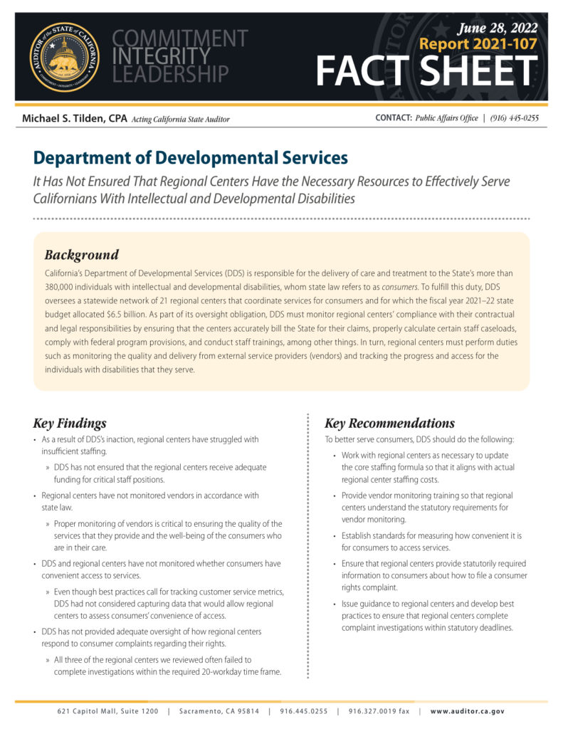 DDS Fact Sheet 2021-107 - Chapman University | Transition CA