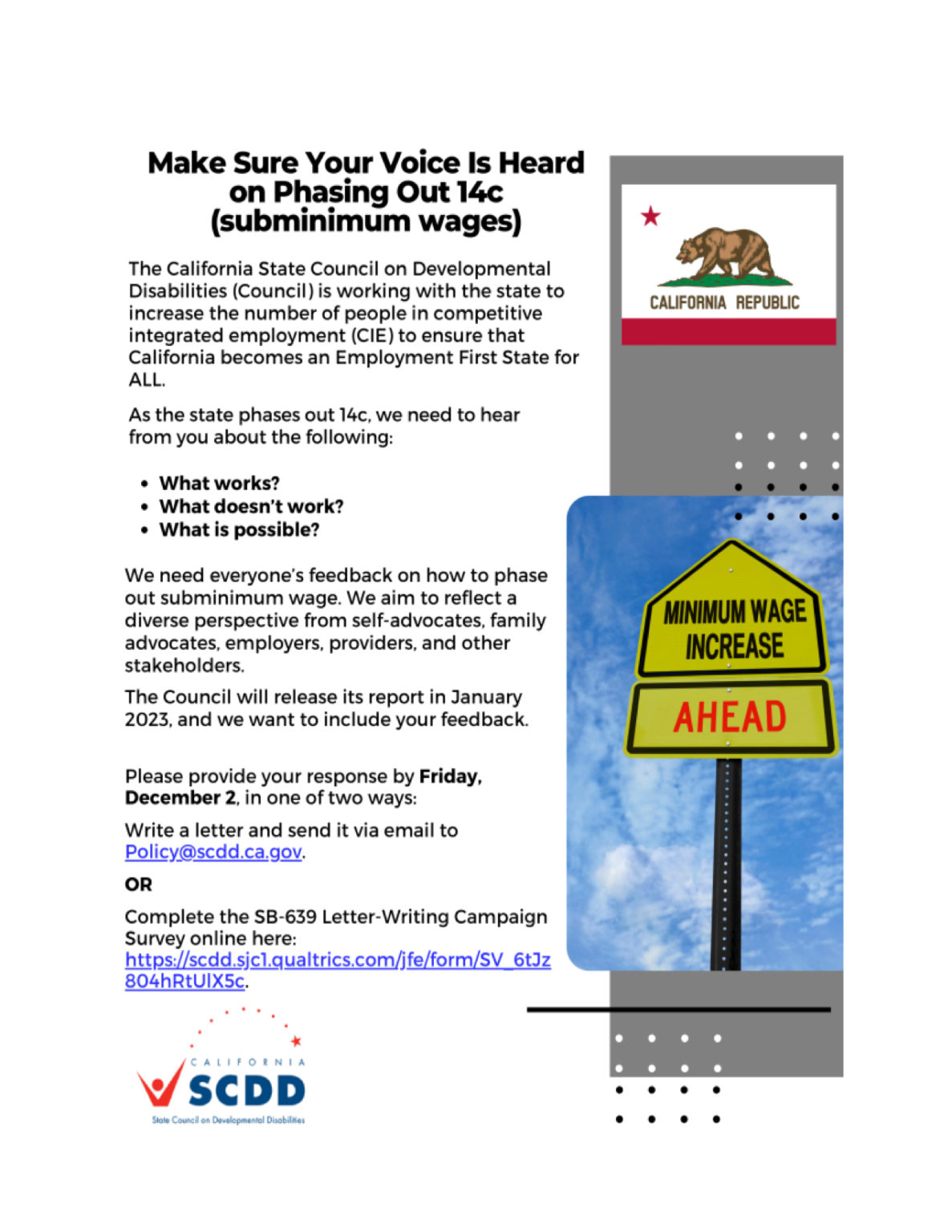 SB 639 Letter Writing Campaign - Chapman University | Transition CA