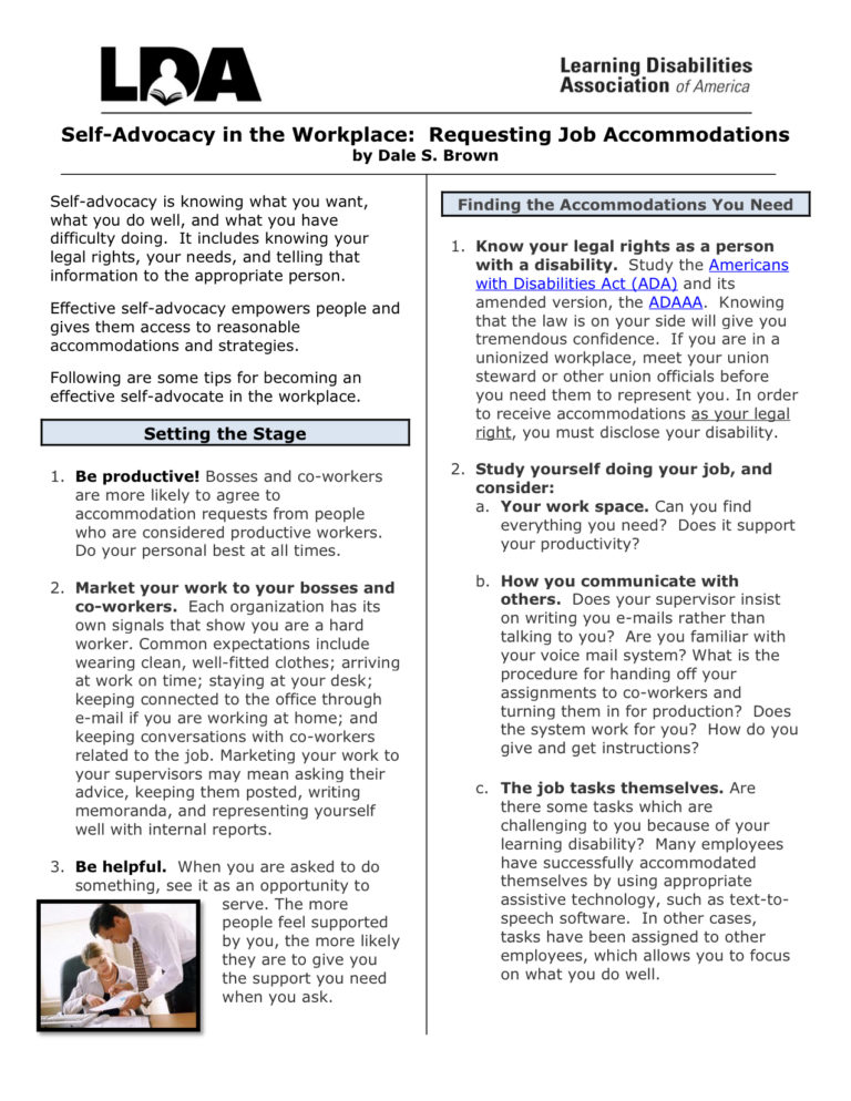 Self Advocacy in the Workplace - Chapman University | Transition CA