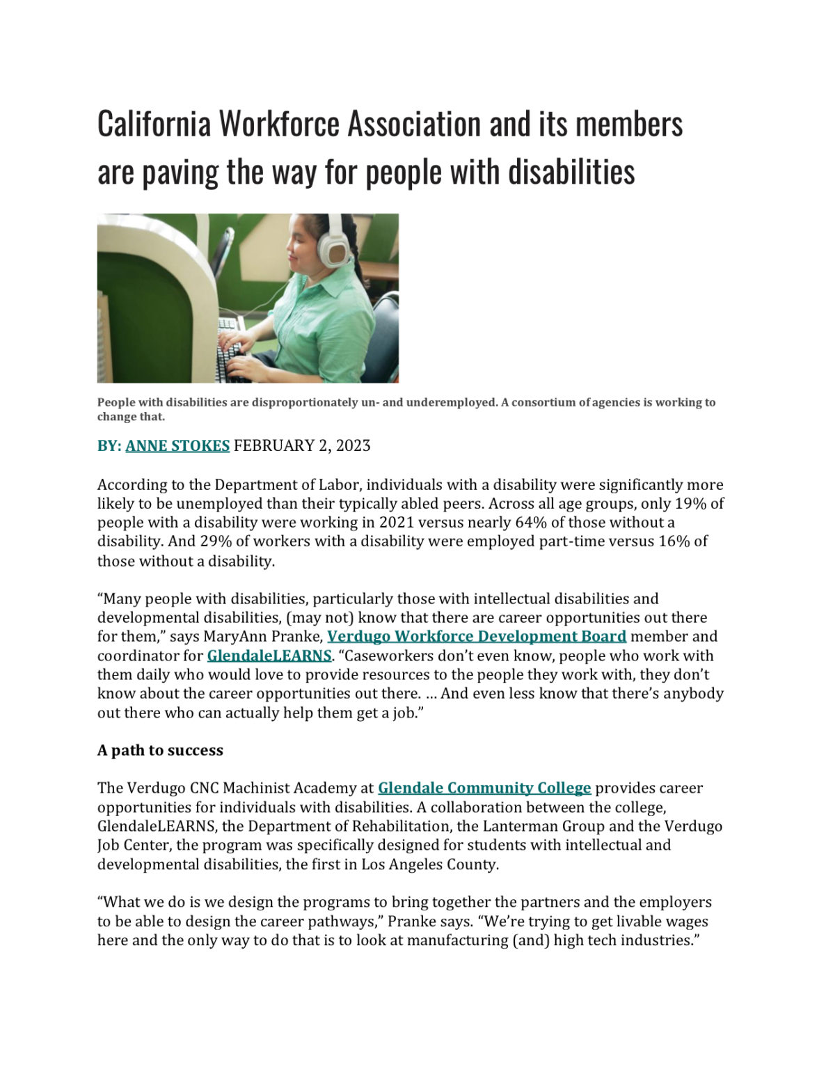 California Workforce Association and its members are paving the way for ...