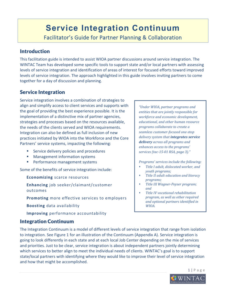 The Integration Continuum Facilitators Guide - Chapman University ...