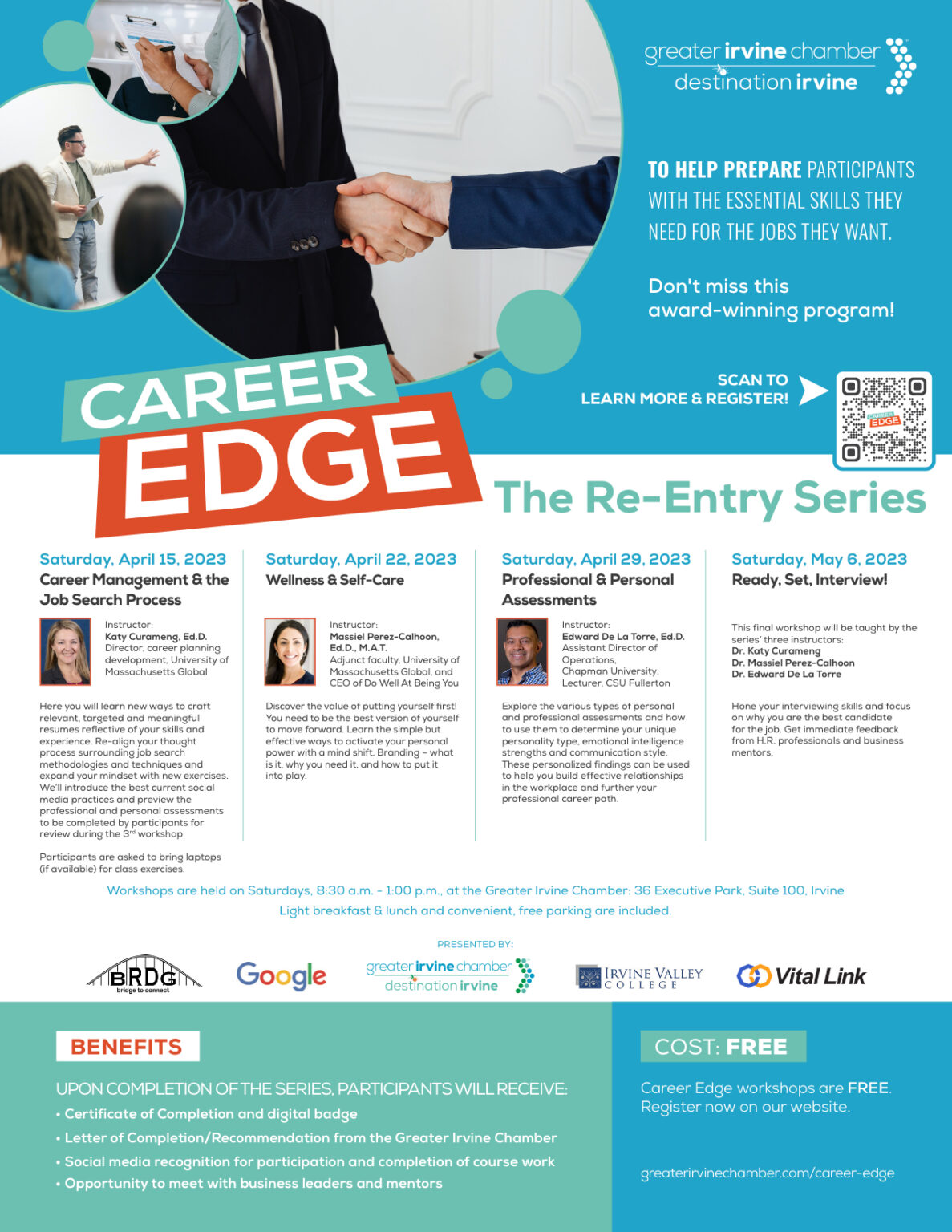 Career Edge Re-Entry Flyer 2023 - Chapman University | Transition CA