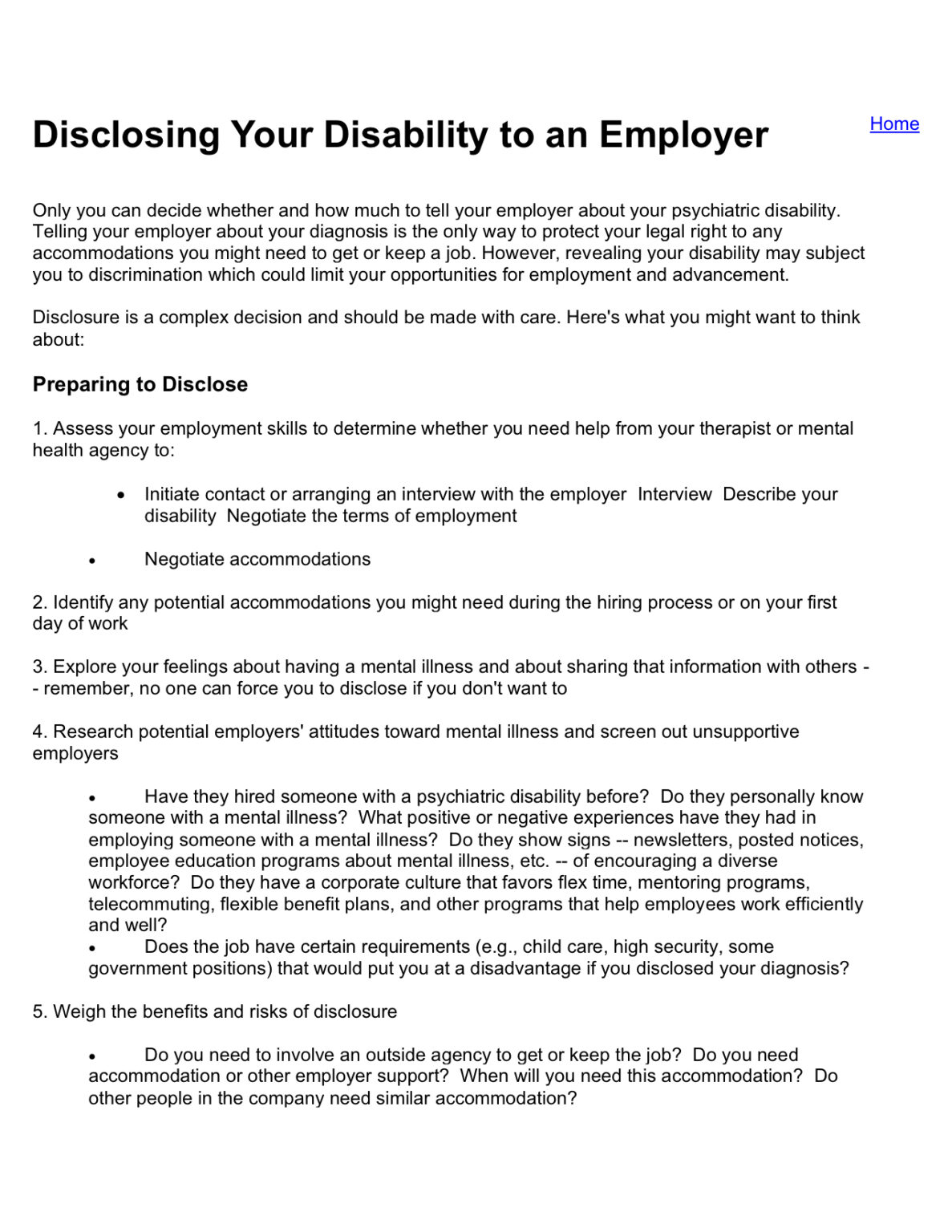 Disclosing Your Disability to an Employer - Chapman University ...