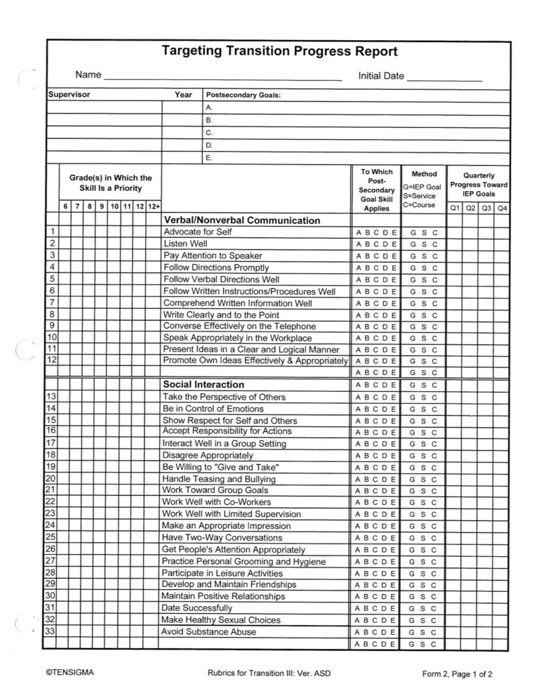 Targeting Transition Progress Report ASD - Chapman University ...