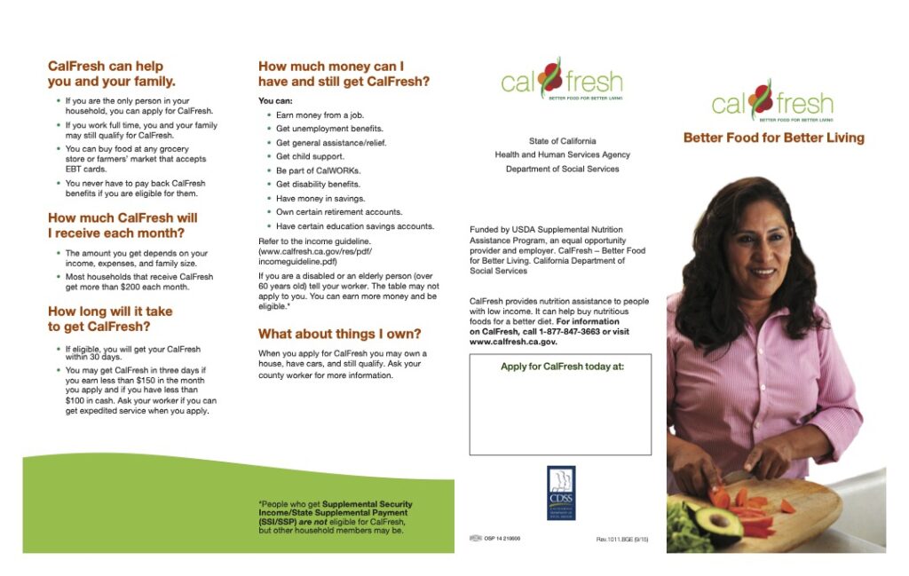 Cal Fresh Brochure Eng - Chapman University | Transition CA