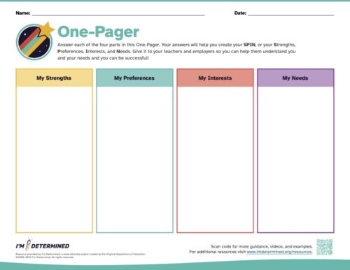 One-Pager Tool IMD - Chapman University | Transition CA