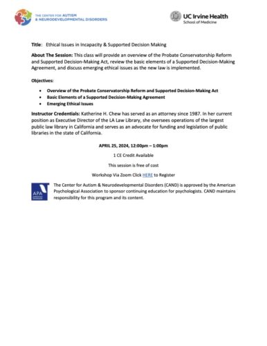 CEU Flyer Supportive Decision Making - Chapman University | Transition CA
