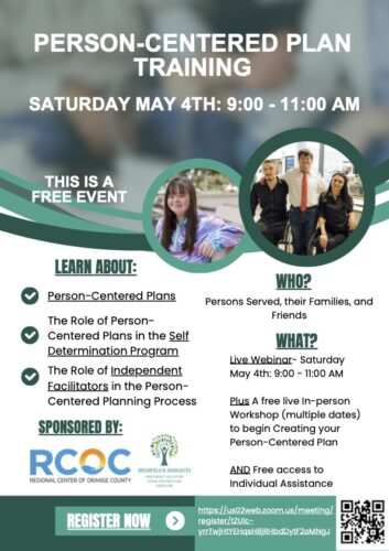 Person-Centered Plan Training Flyer - Chapman University | Transition CA