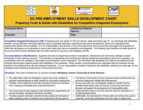 OCWBL#1 8-8-24 OC Pre Employment Skills Development Chart - Chapman ...