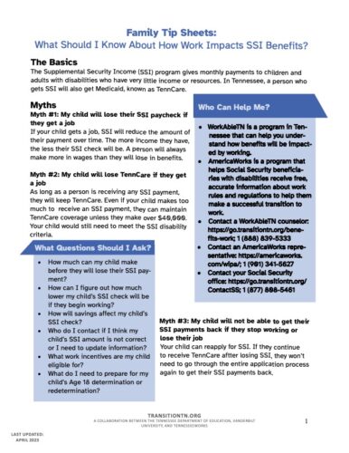 Parent Tip Sheet SSI - Chapman University | Transition CA